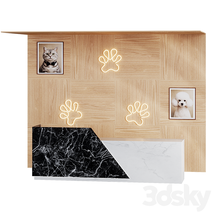 Reception of grooming salon 4 - Office furniture - 3D model