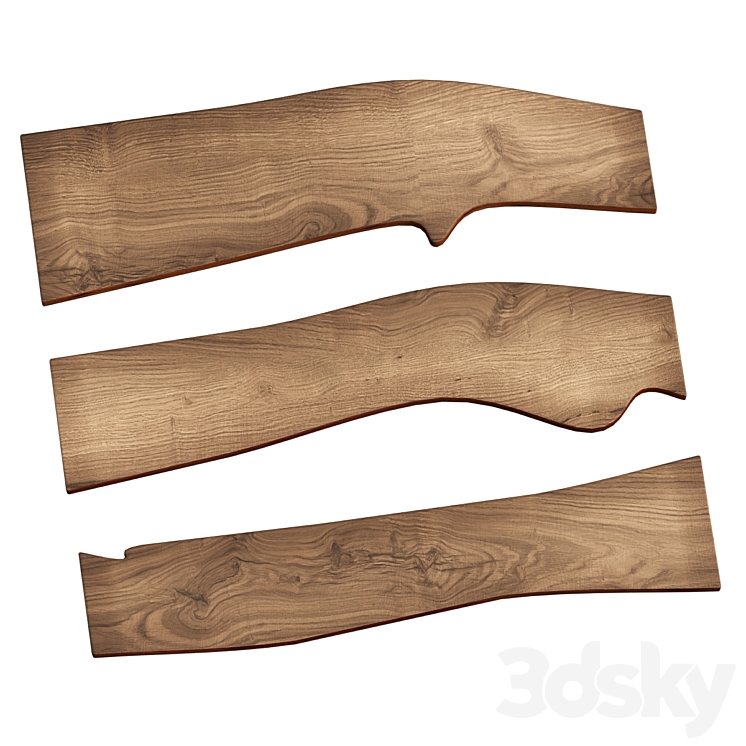 Wooden slabs - Other decorative objects - 3D model
