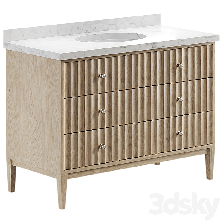 Odin Vanity by Worlds Away - Bathroom furniture - 3D model