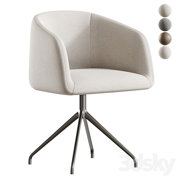 Axel Swivel Chair Oat by loomcollection - Chair - 3D model