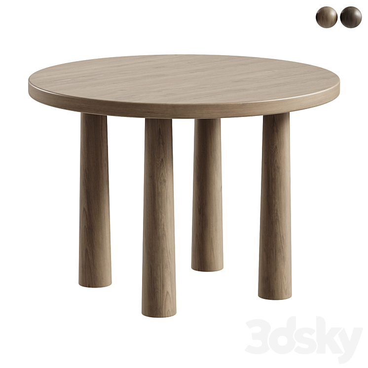 Round Topa Topa Dining Table - Table - 3D model