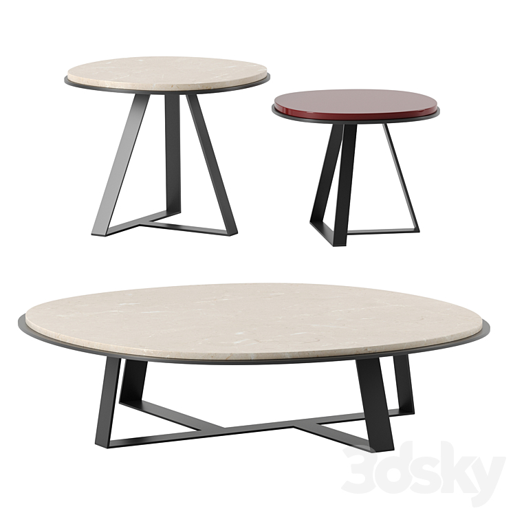 Judd tables by Meridiani - Table - 3D model