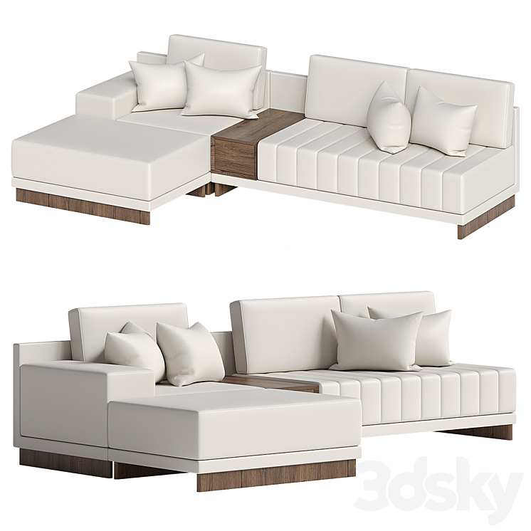Leather Sectional Sofa Set - Sofa - 3D model