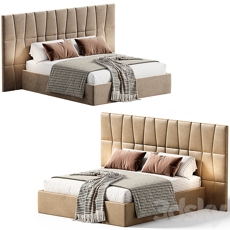 trapezium bed - Bed - 3D model