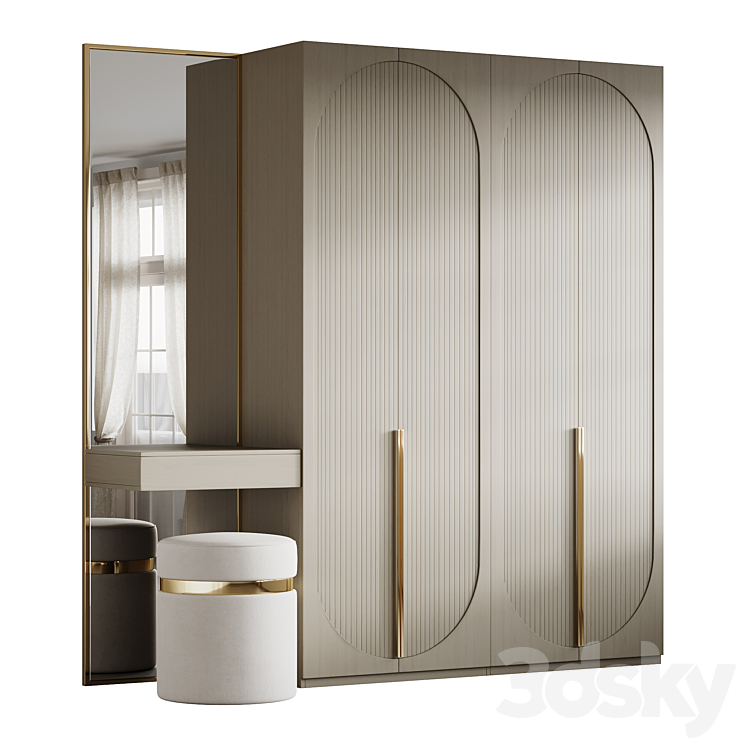 Neoclassical style hallway 13 - Hallway - 3D model