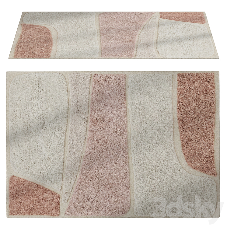 Minimalist Neutral Area Carpet - Carpets - 3D model