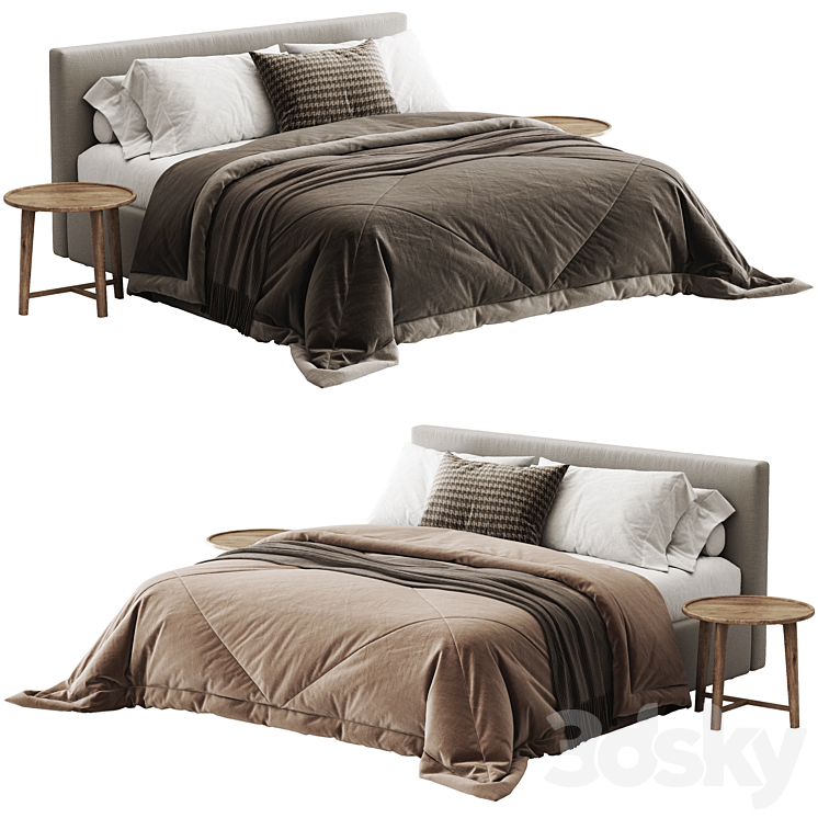 Flou Notturno Bed - Bed - 3D model