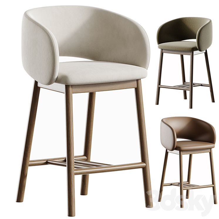 Bel Bar Stool - Chair - 3D model