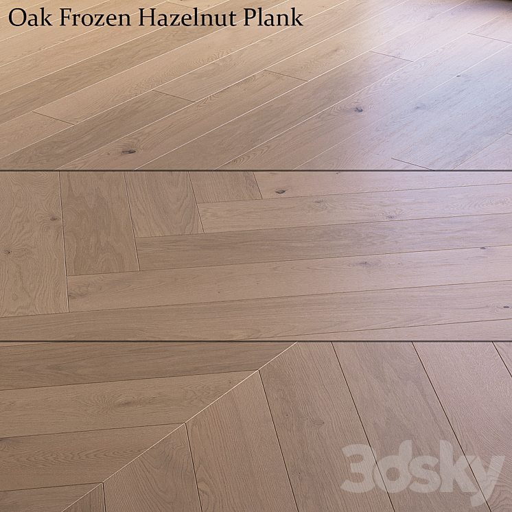 Oak Frozen Hazelnut Plank - Floor coverings - 3D model