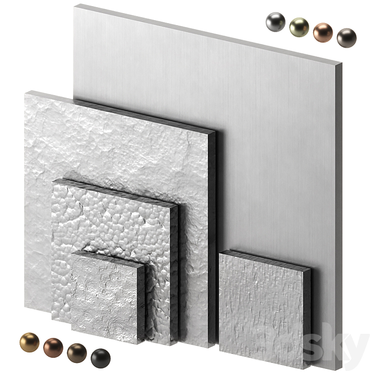 Metal Textures Set 015 - Metal - 3D model