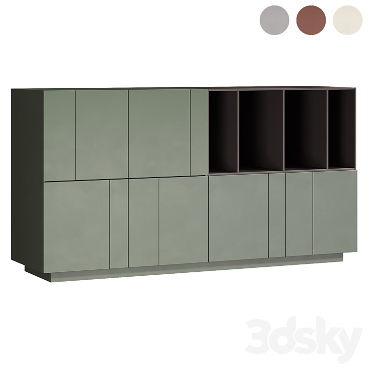 Addy sideboard with shelves - Sideboard & Chest of drawer - 3D model