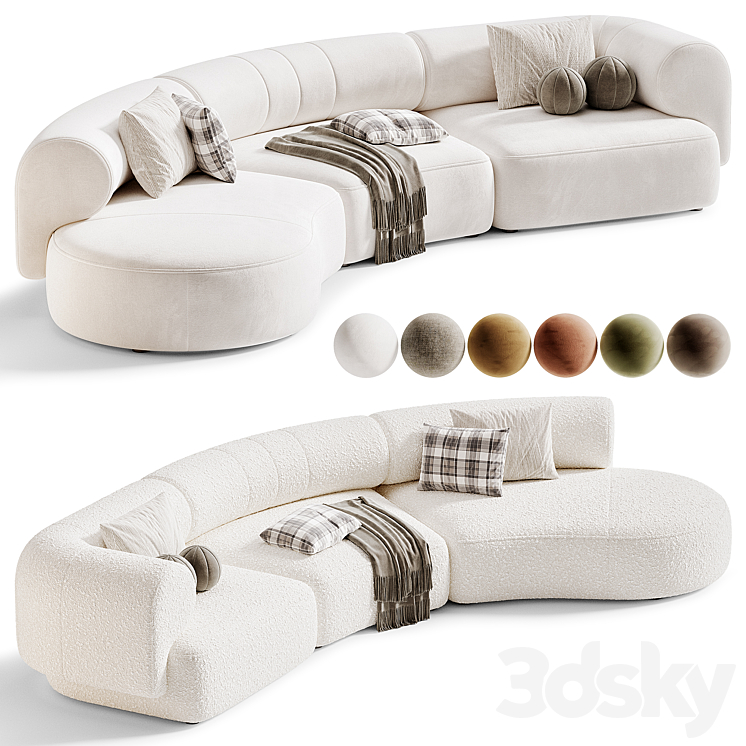 Melody Modular Sofa by Natuzzi 04 - Sofa - 3D model