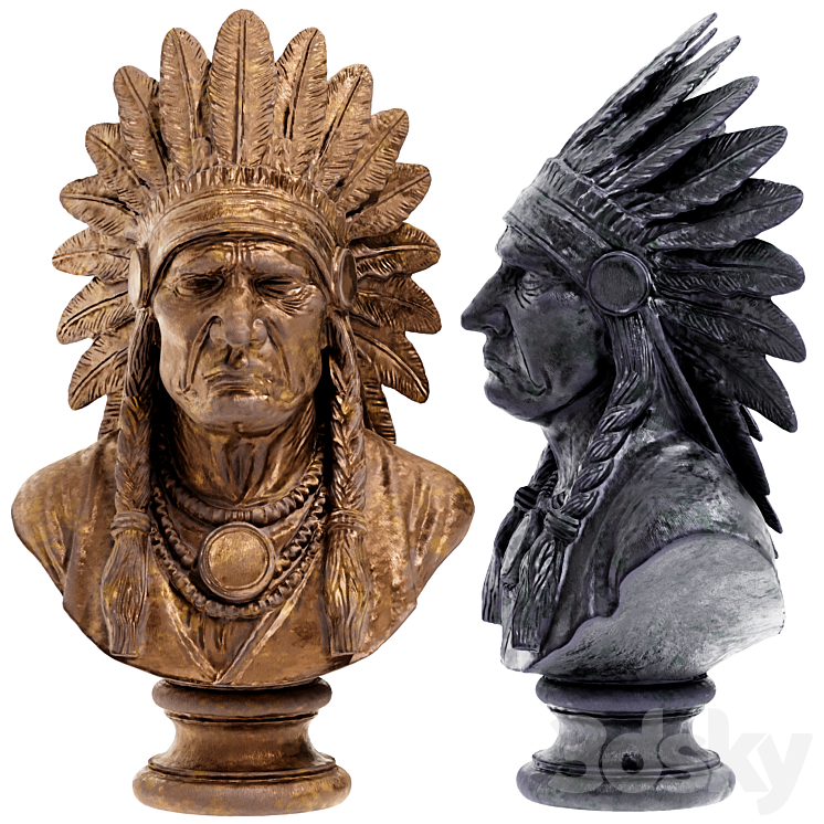 Premium Sculpture | Native American Chief Bust | Model 0058 - Sculpture ...