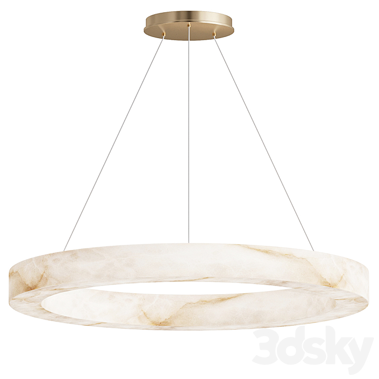 Triple Ring Alabaster Pendant Light - Pendant light - 3D model