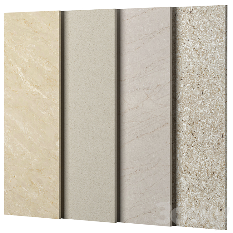 Quartz Agglomerate / Engineered Stone Set - 02 - Stone - 3D model