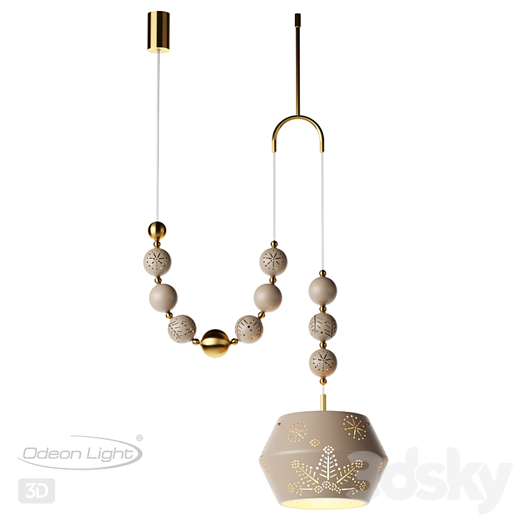 Odeon light exclusive 5444/1C KARELIA - Pendant light - 3D model