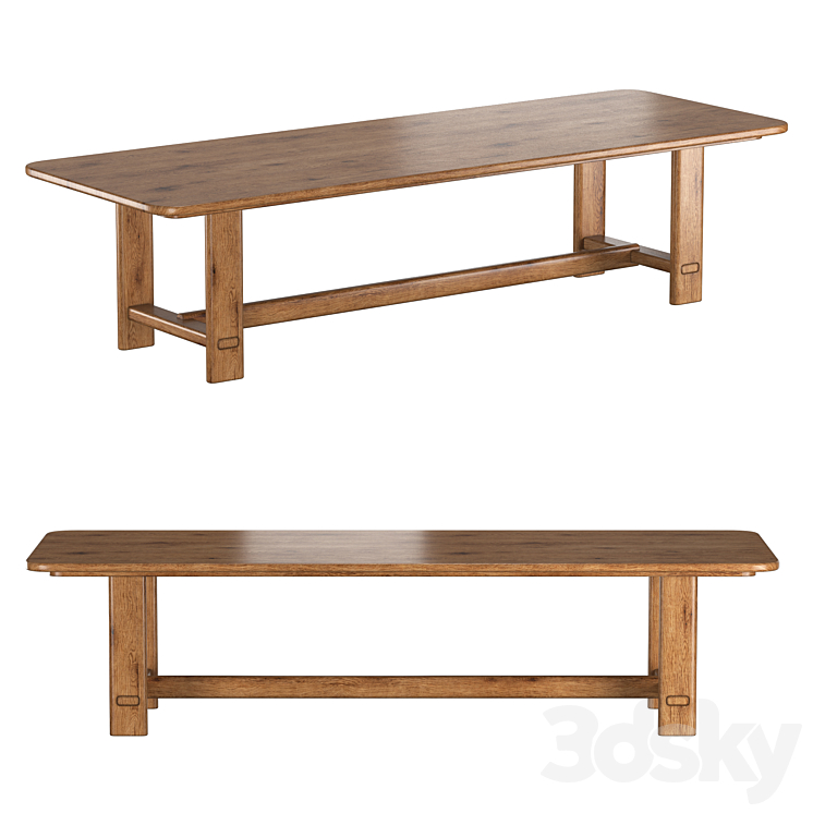 Bramwell Dining Table 118 - Table - 3D model
