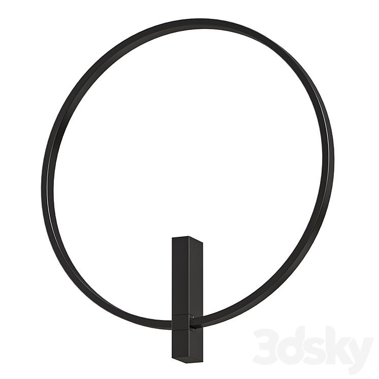 PROLICHT Just Black Halo wall lamp - Wall light - 3D model