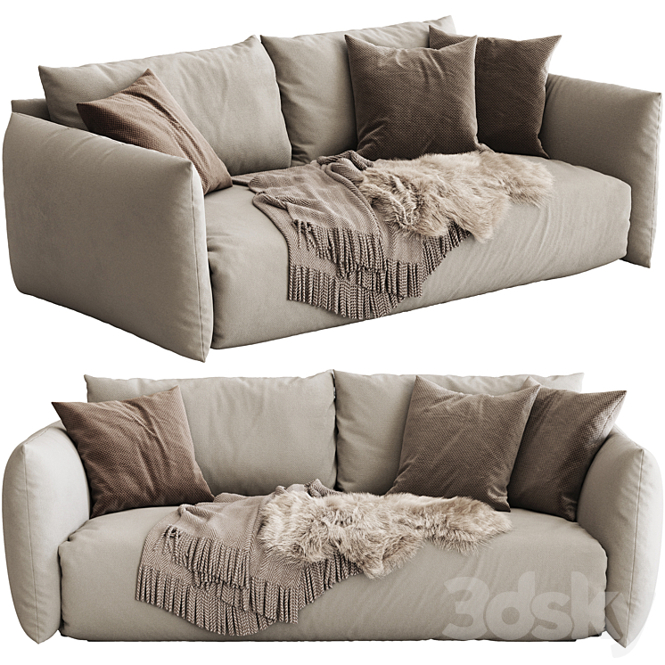 Meridiani Scott Sofabed - Sofa - 3D model