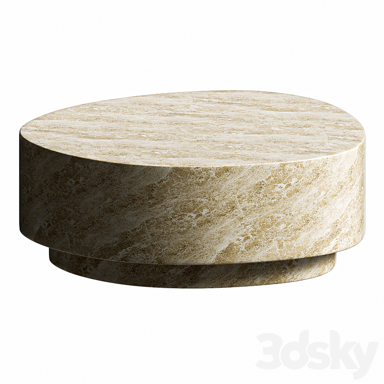 Faas Round Marble Coffee Table - Table - 3D model