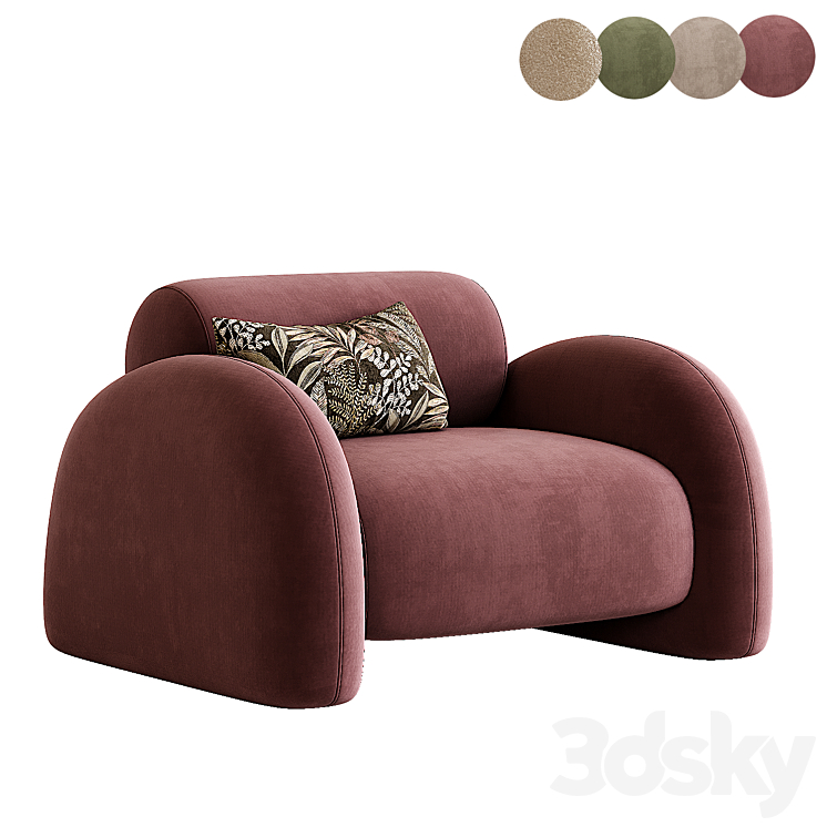 Modern Dango Armchair Set By Divan.ru - Arm chair - 3D model