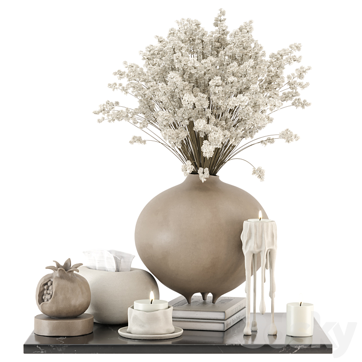 Papier Mache Decorative Set Little Leaf_Set 4348 - Decorative set - 3D ...