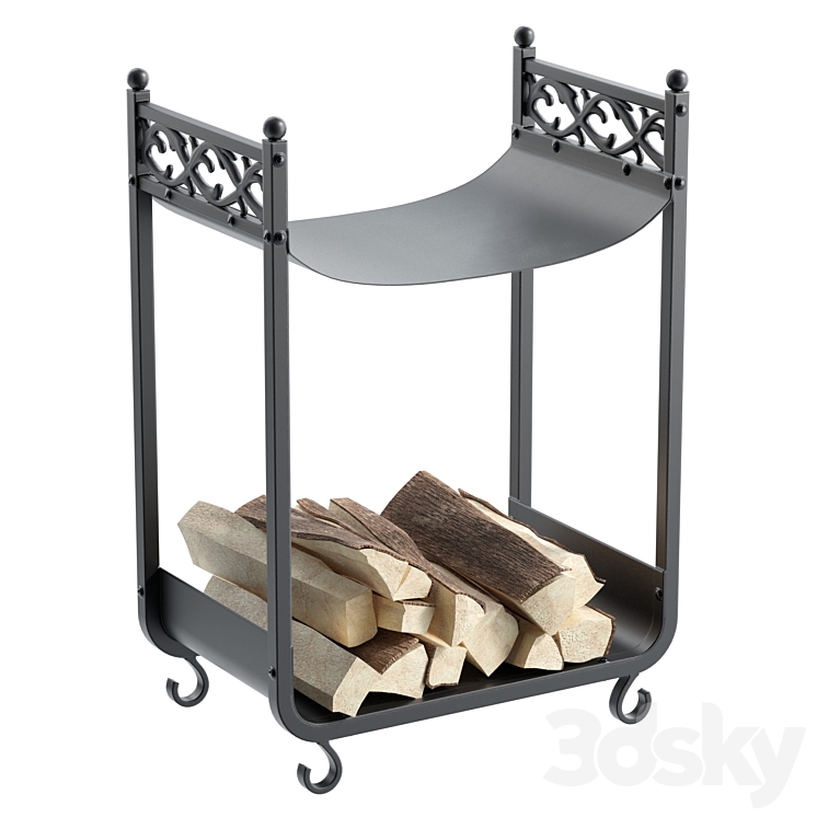 Holtman Cast Iron Log Rack - Fireplace - 3D model