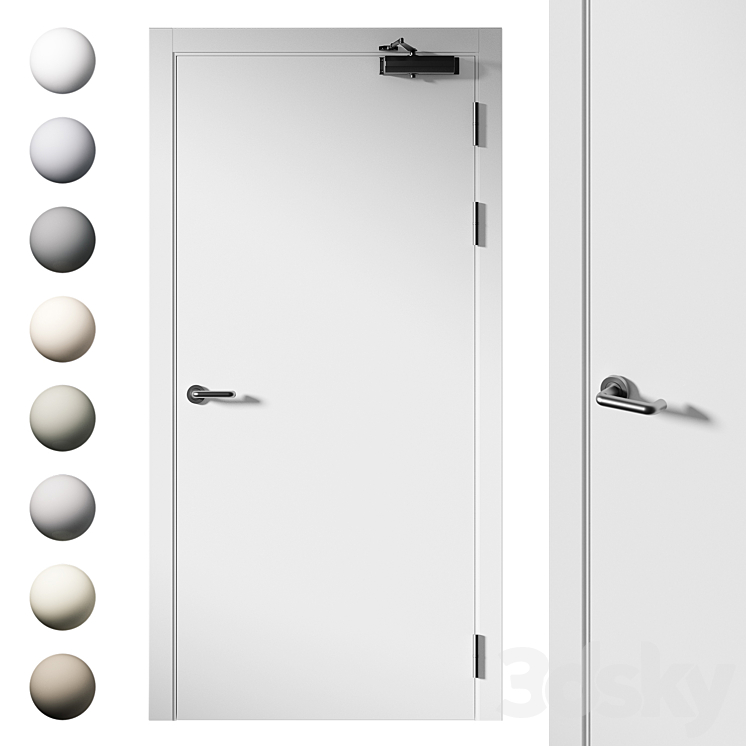 Fire-resistant wooden door PALLADIO DP1 (EIS 60) OM - Doors - 3D model