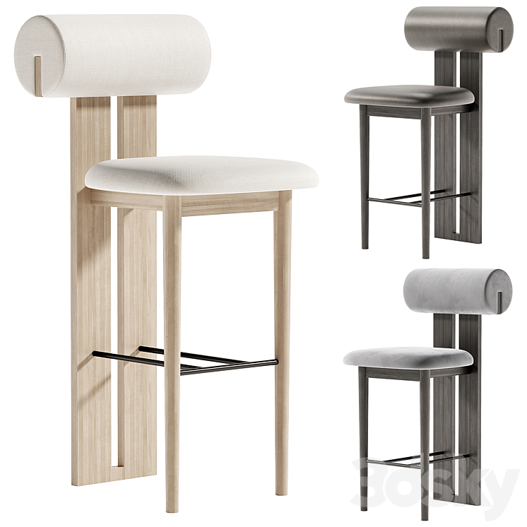 Hippo Bar and Counter Stool - Chair - 3D model
