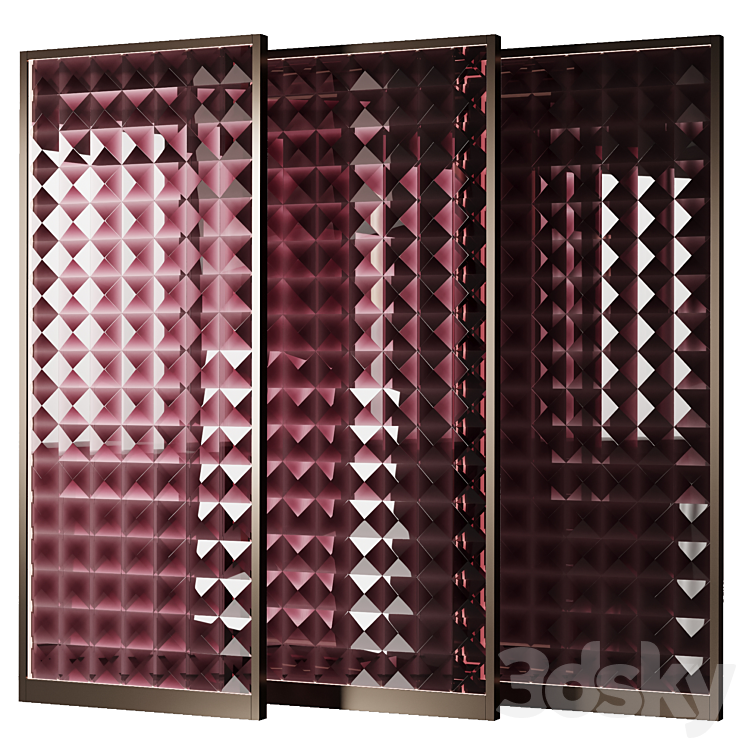Glass partitions 8 Ruby Pyramid - Other decorative objects - 3D model