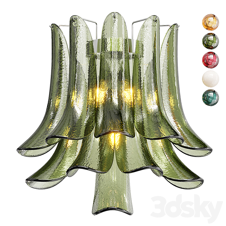 Petalo Glass Wall Light - Wall light - 3D model