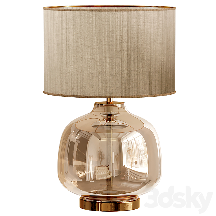 Chocolate Brown Connor Table Lamp - Table lamp - 3D model