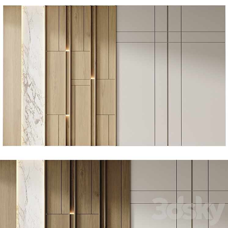 Wall 3d Panel 45 - 3D panel - 3D model