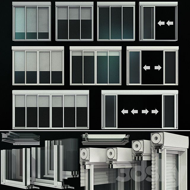Рольставни роллставни / Roller shutters roll - 3D Models Collection